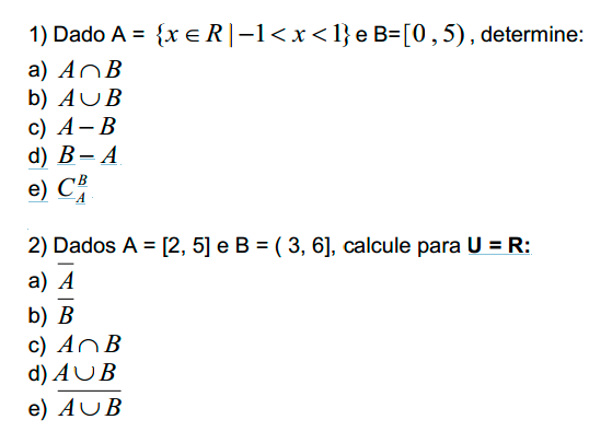 Intervalos Reais - Reforço de Matemática