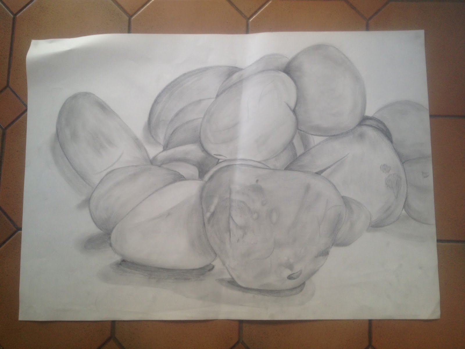 10 Examples Of My Own Artwork: Observational Drawing: Stones