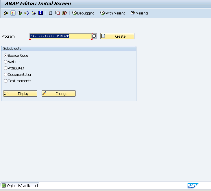 SAP TECH: To create Function Group