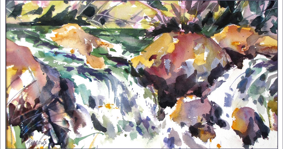 Rae Andrews : Splish, Splash..Watercolor..Texas Artist..Rae Andrews