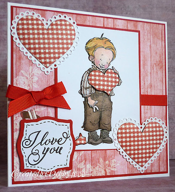 A Scrapjourney: Doily Heart Boy