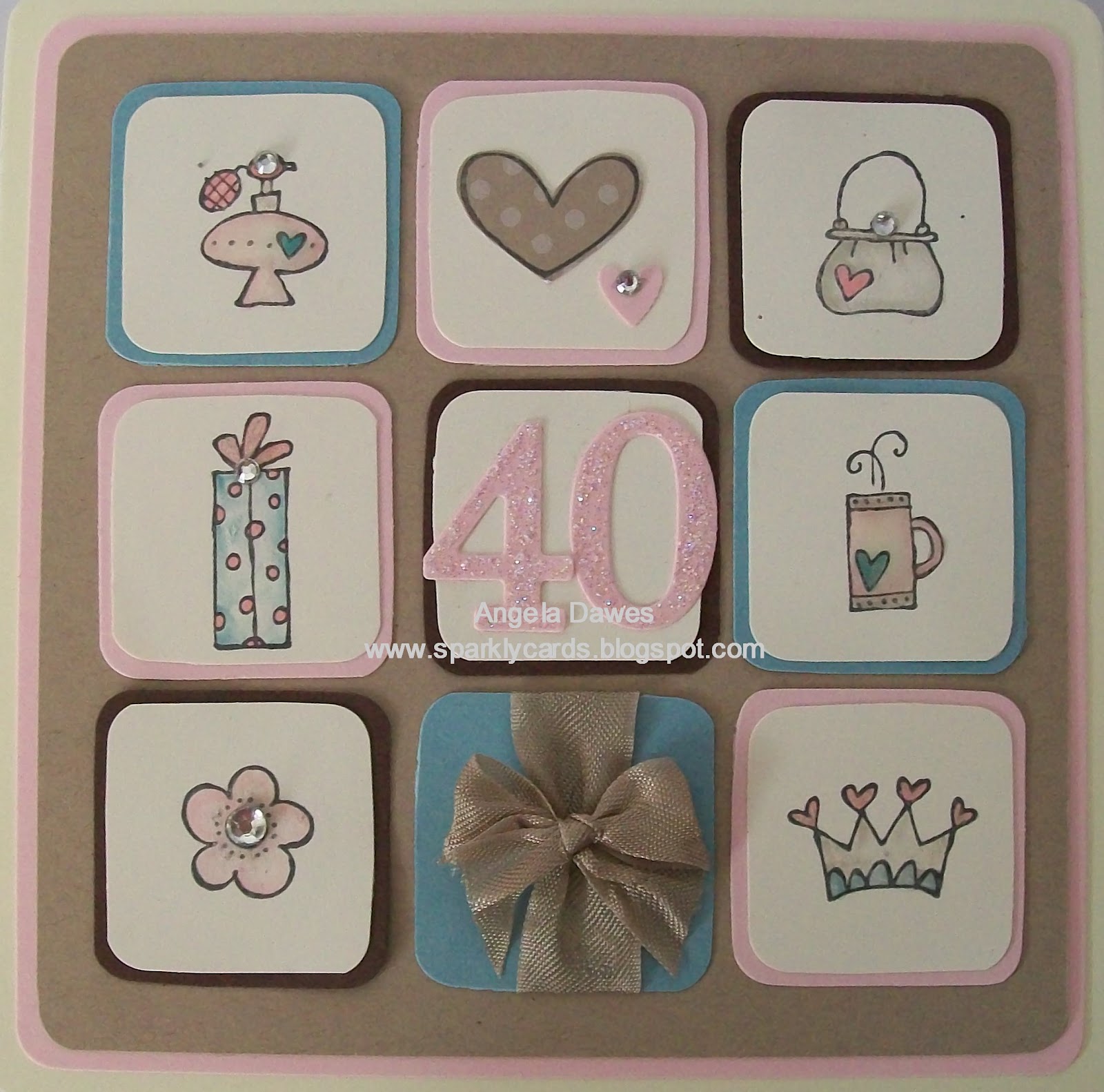 Sparkly Cards and Papercrafts: 40th Birthday Card