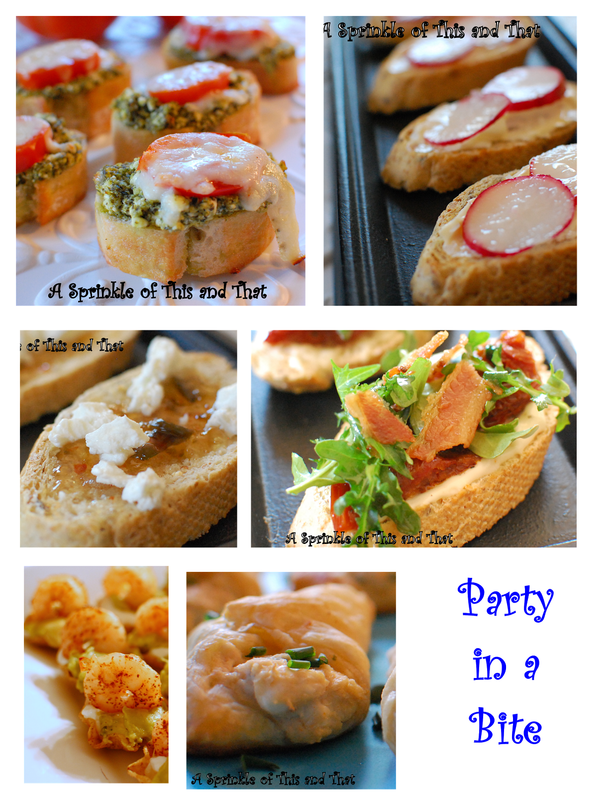 A Sprinkle of This and That: Party In a Bite Appetizer Ideas