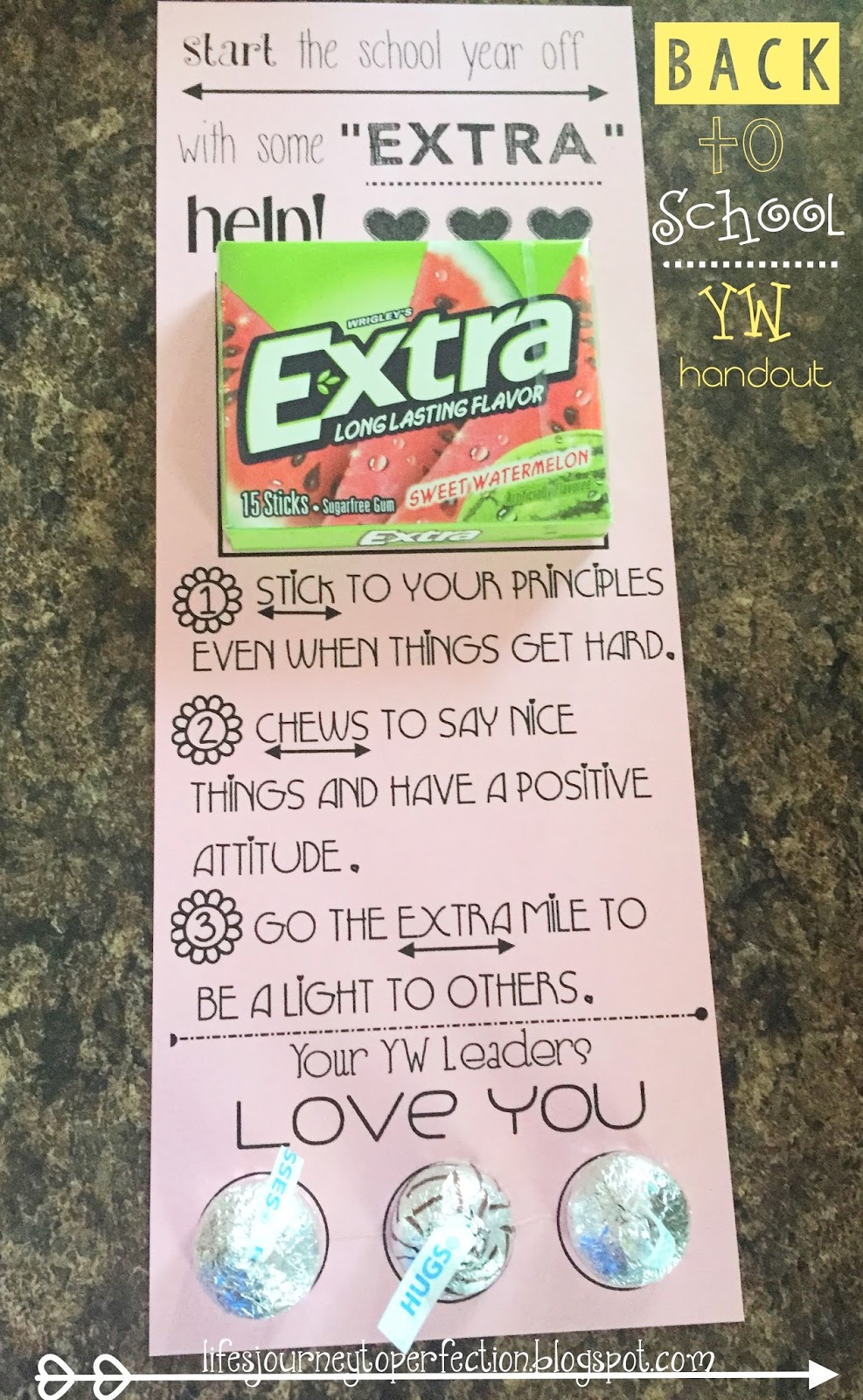 Life's Journey To Perfection: Back to School Handout & Gift Ideas for ...