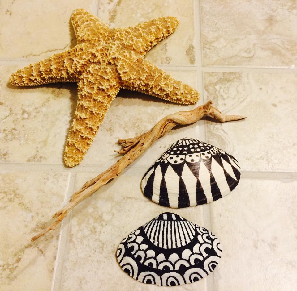 Rosie Brown Creations: Zentangle Shells