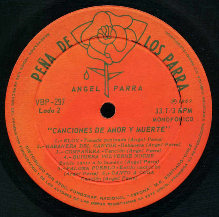 Discoteca Nacional Chile: Ángel Parra: Canciones de amor y muerte. VBP ...