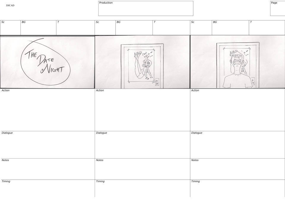 The date night project: Basic Storyboard First Draft