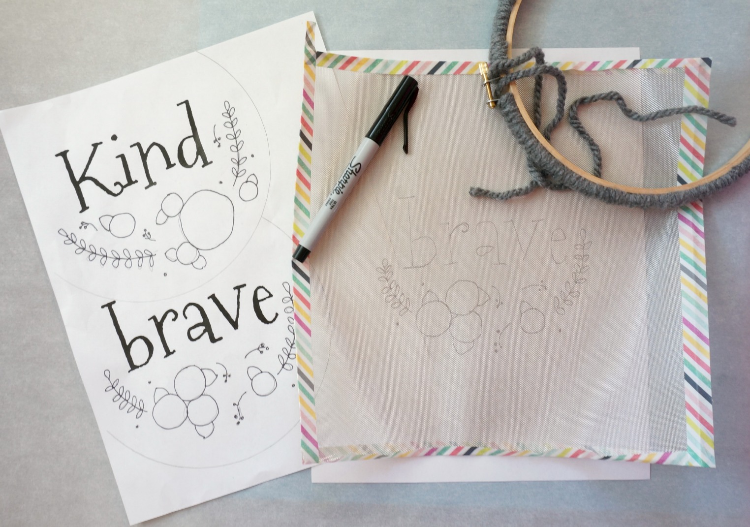 Embroidered Mesh Word Art for Nursery - Ameroonie Designs