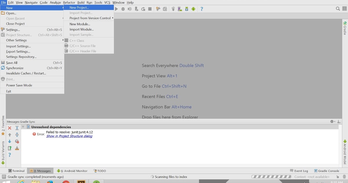 Android Studio - Tampilan awal Mobile App - Blognya Nabila