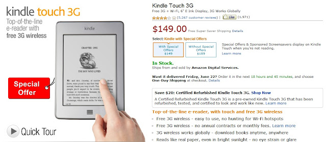 Kindle Touch 3G Coupon Code