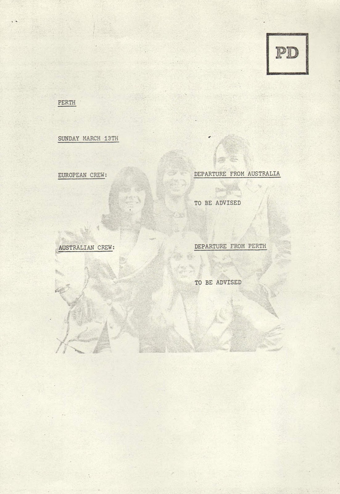 ABBAFanatic: ABBA In Australia 13th March 1977 - Today It's Farewell to ...