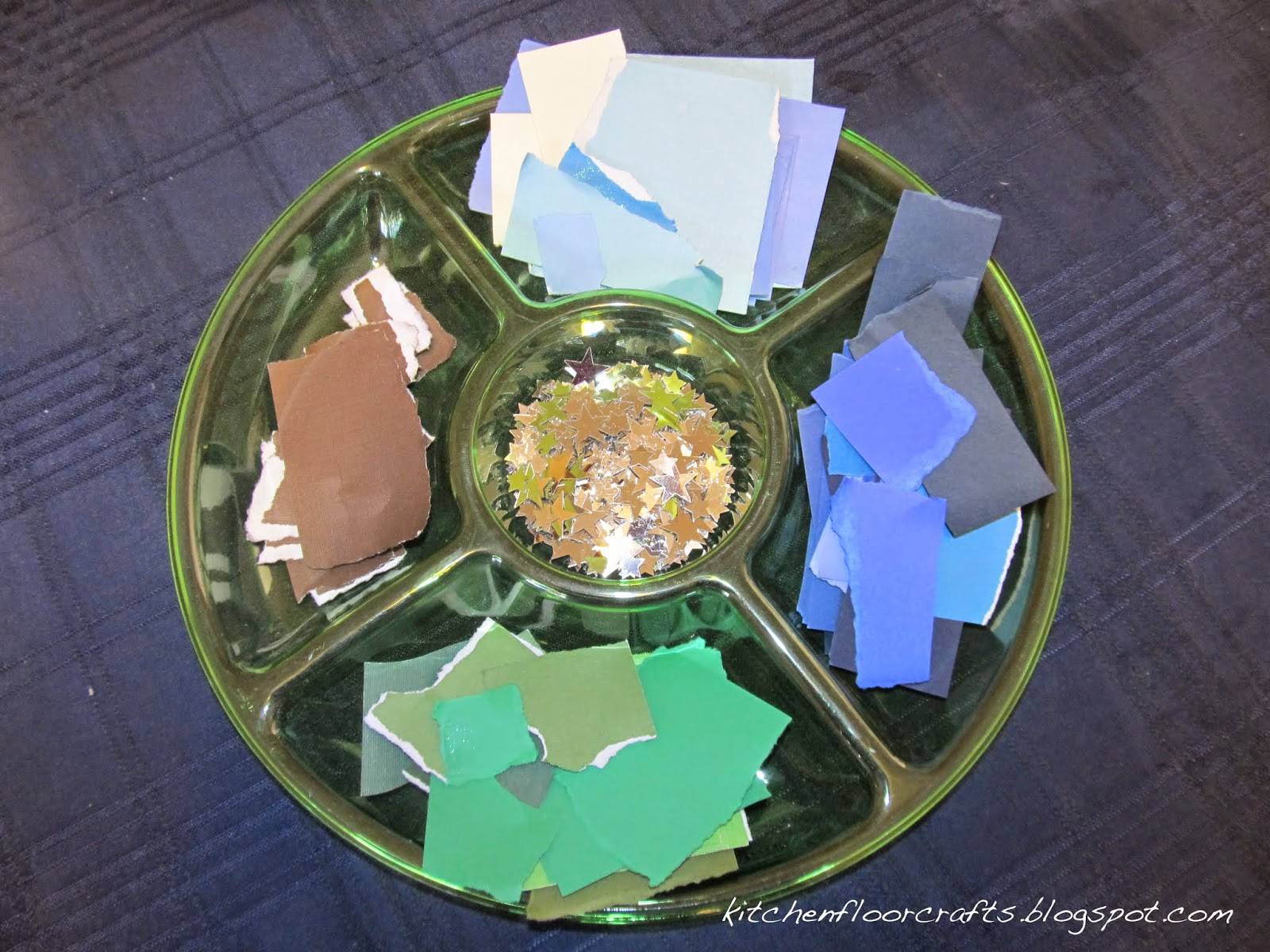 Kitchen Floor Crafts: Earth Day Collage and Brainstorm