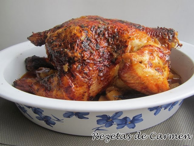 Pollo asado a la provenzal
