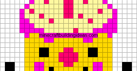 Minecraft Pixel Art Templates: Birthday Cake