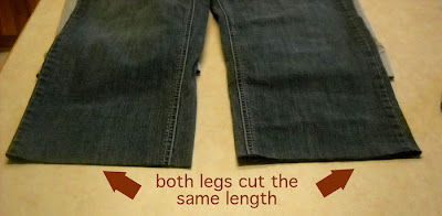 By Your Hands: Tuesday Tutorial - Shortening Jeans to Make Capri Length ...