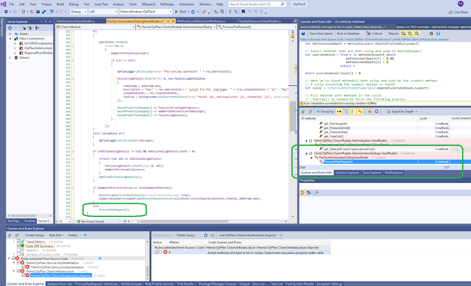 Coding Grounds: Using Ndepend to investigate method cycles