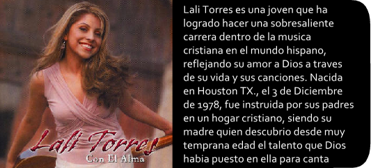 musica cristiana coleccion: LALI TORRES
