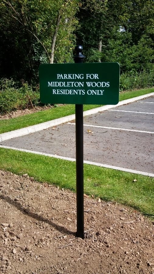 The Green I Signs Blog: Plate & post signs in Aluminium for Middleton ...