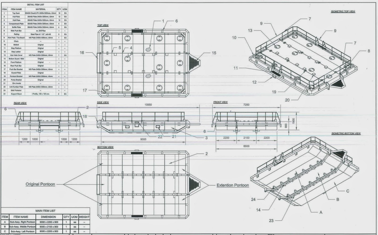 KATA PURA - ENGINEERING: Mining Pump Pontoon Extend Modification Project