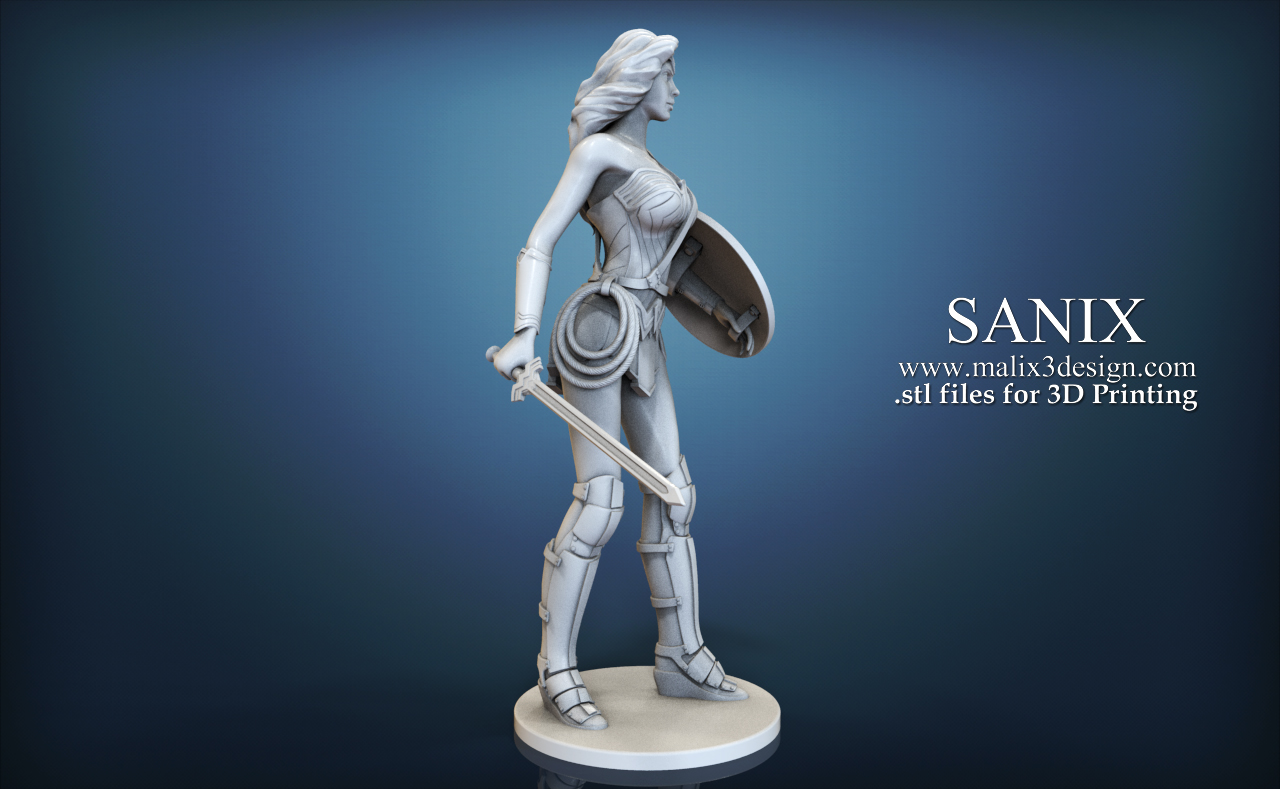 Miracle Woman - stl files for 3D printing - www.malix3design.com ...