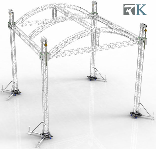 portable stage design: Roof Truss system with Round top Truss