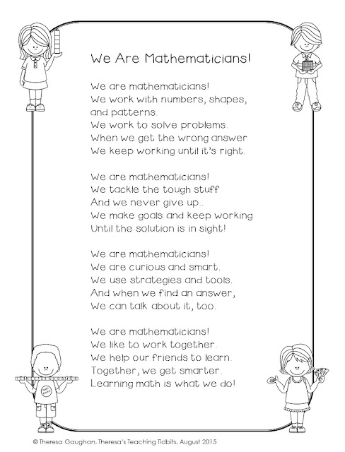 Theresa's Teaching Tidbits: Math Tip Monday: Back to School Math Ideas