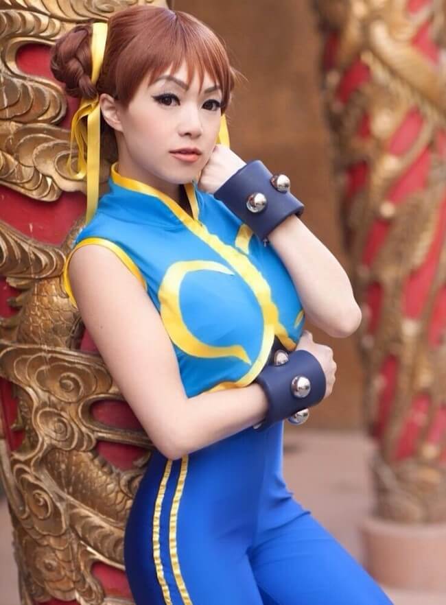 As mais belas modelos como cosplays da Chun-Li