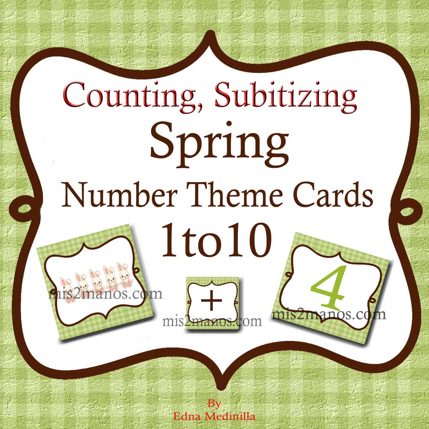Mis 2 Manos: Made by My Hands: Counting Flash Cards Spring Theme ...
