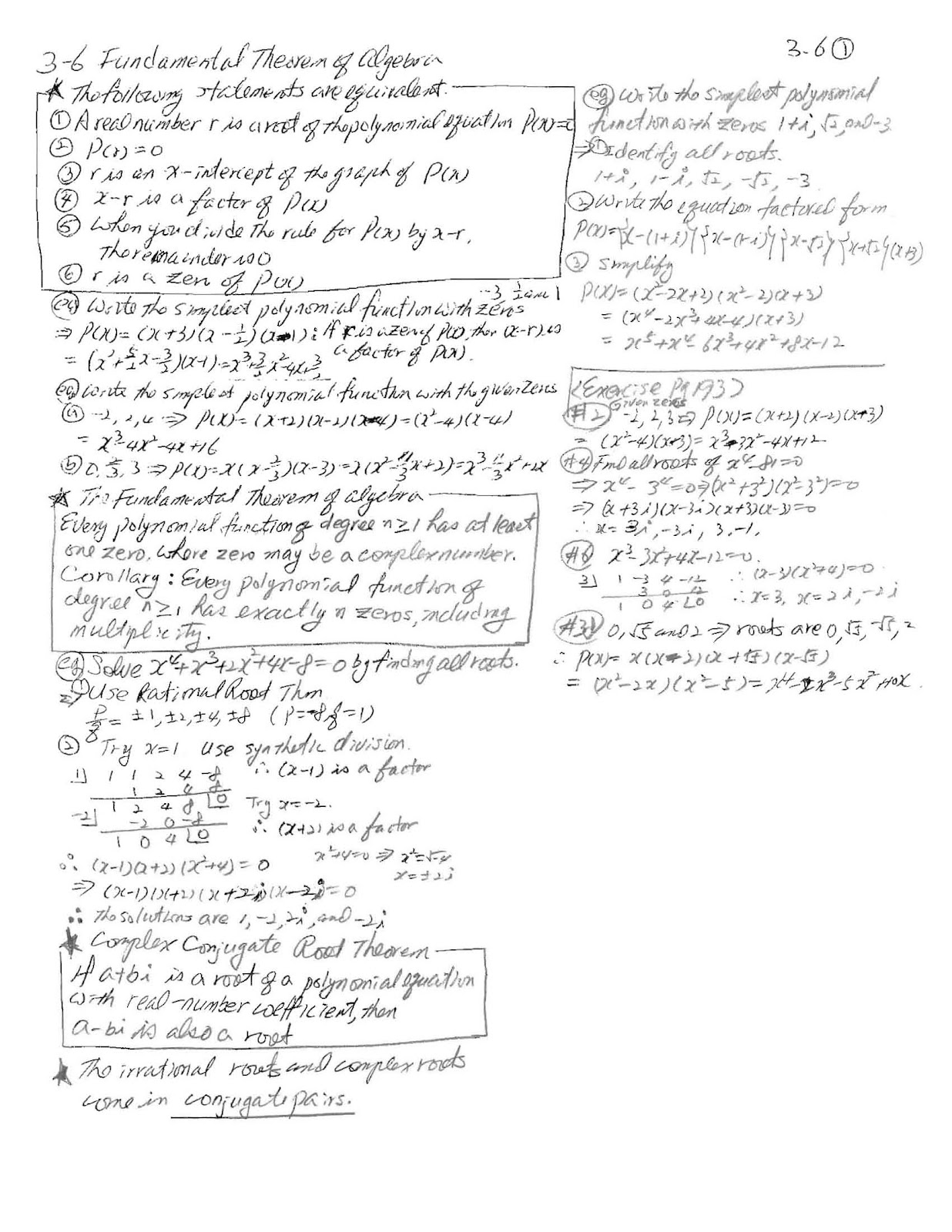 Sean's Math Page: Algebra 2 Class Note - Chapter 3