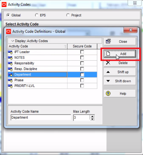 Primavera P6 Tutorial : Chapter 2.9 : Activity Codes
