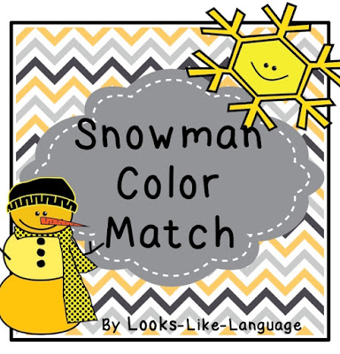 Classroom Freebies Too: Snowman Matching Game Part 4- Looks-Like-Language