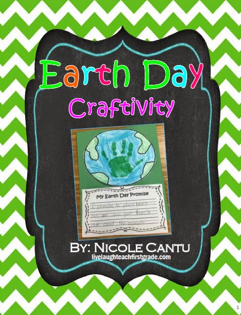 Live, Laugh, Teach First Grade: Earth Day Hand Print Craftivity