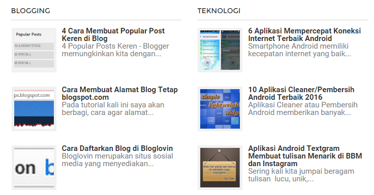 Cara Membuat Recent Post Sesuai Label di Blog - websiteedukasicom