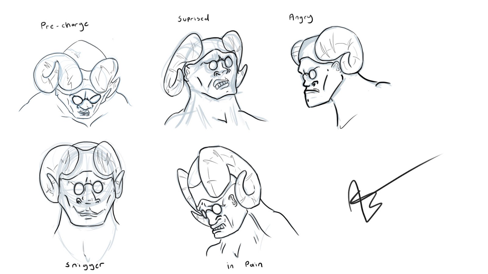 Andy Bailey: Third Year 'DFGA' Student.: Head Development and Dynamic Poses