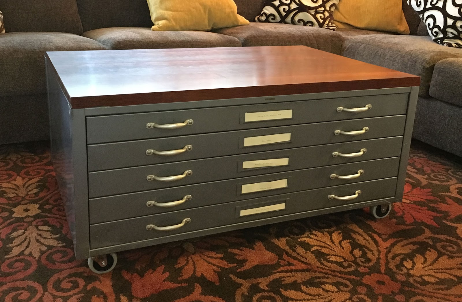 Flat File Cabinet Coffee Table