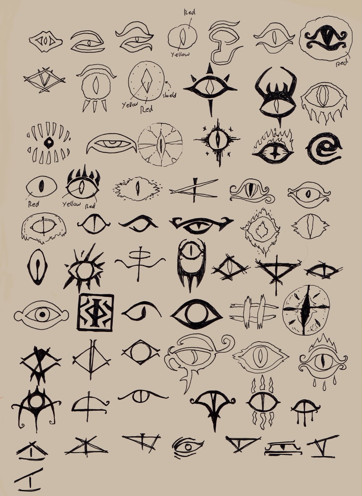 iron mitten: Mordor Shield Designs