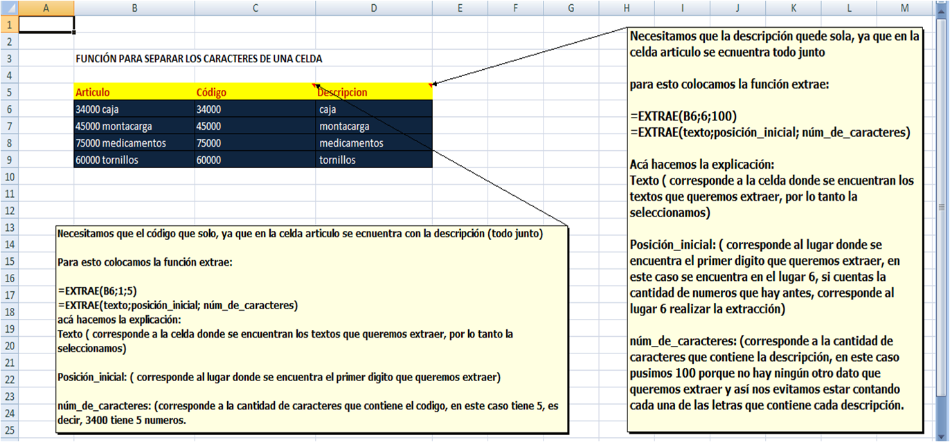 Todo Excel: Función EXTRAE