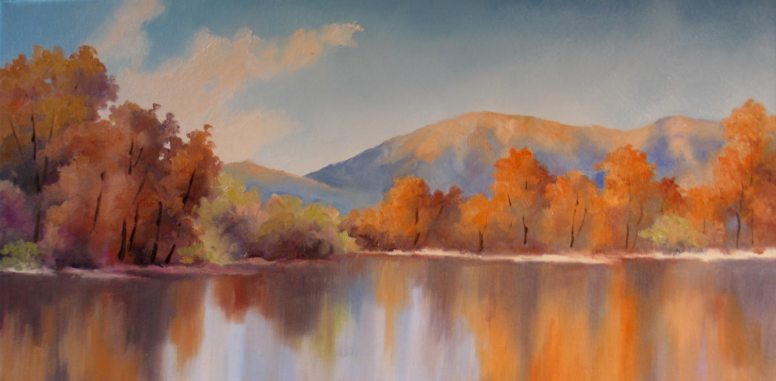 Nel's Everyday Painting: Fall Panorama, and Revised Fall Meadow