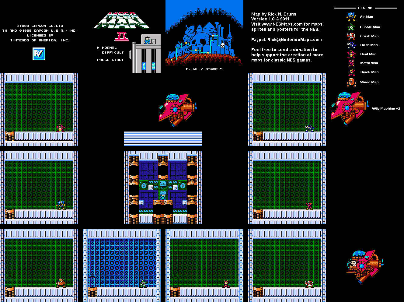 Mega Man 2 [Guía] 4. Mapas ~ RetroJugones