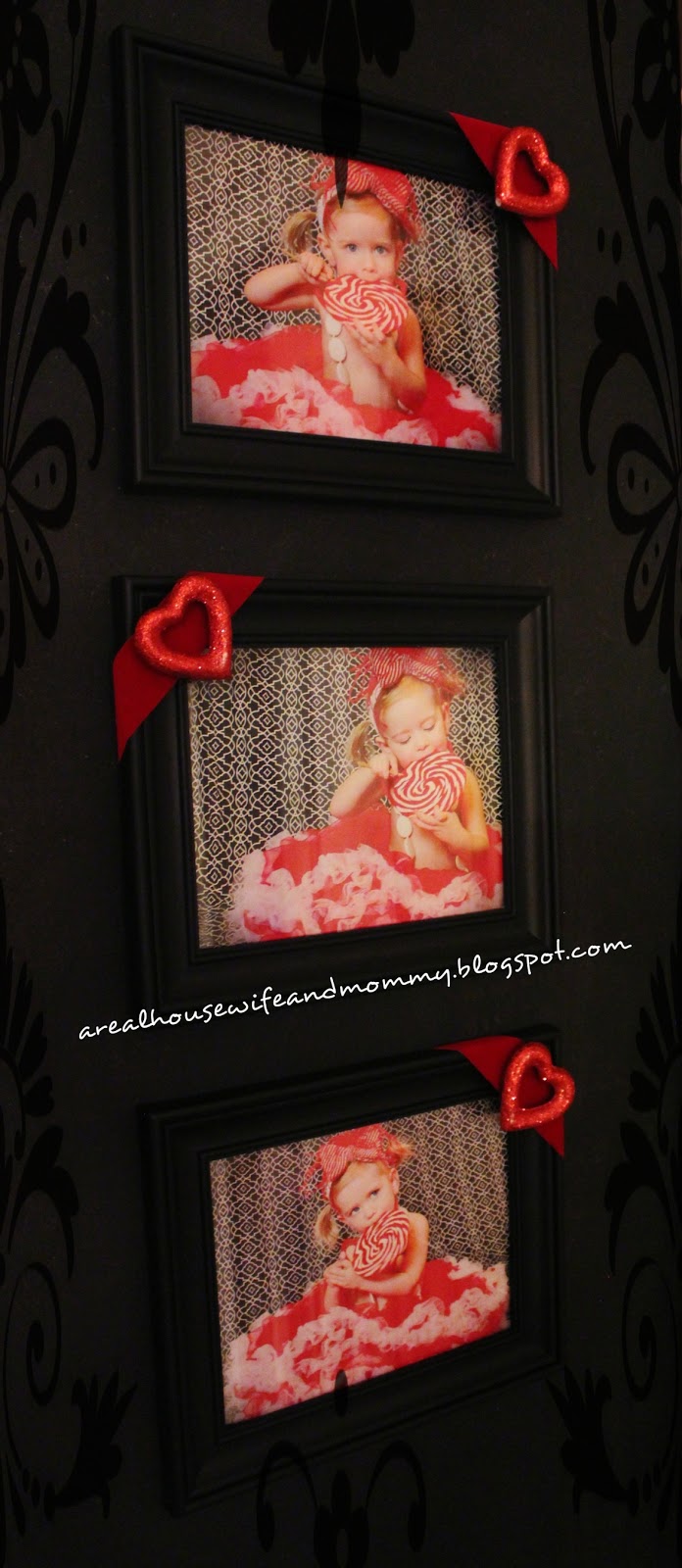 Dollar Store Decor-Valentine's Day Frames | A "REAL" Housewife and Mommy