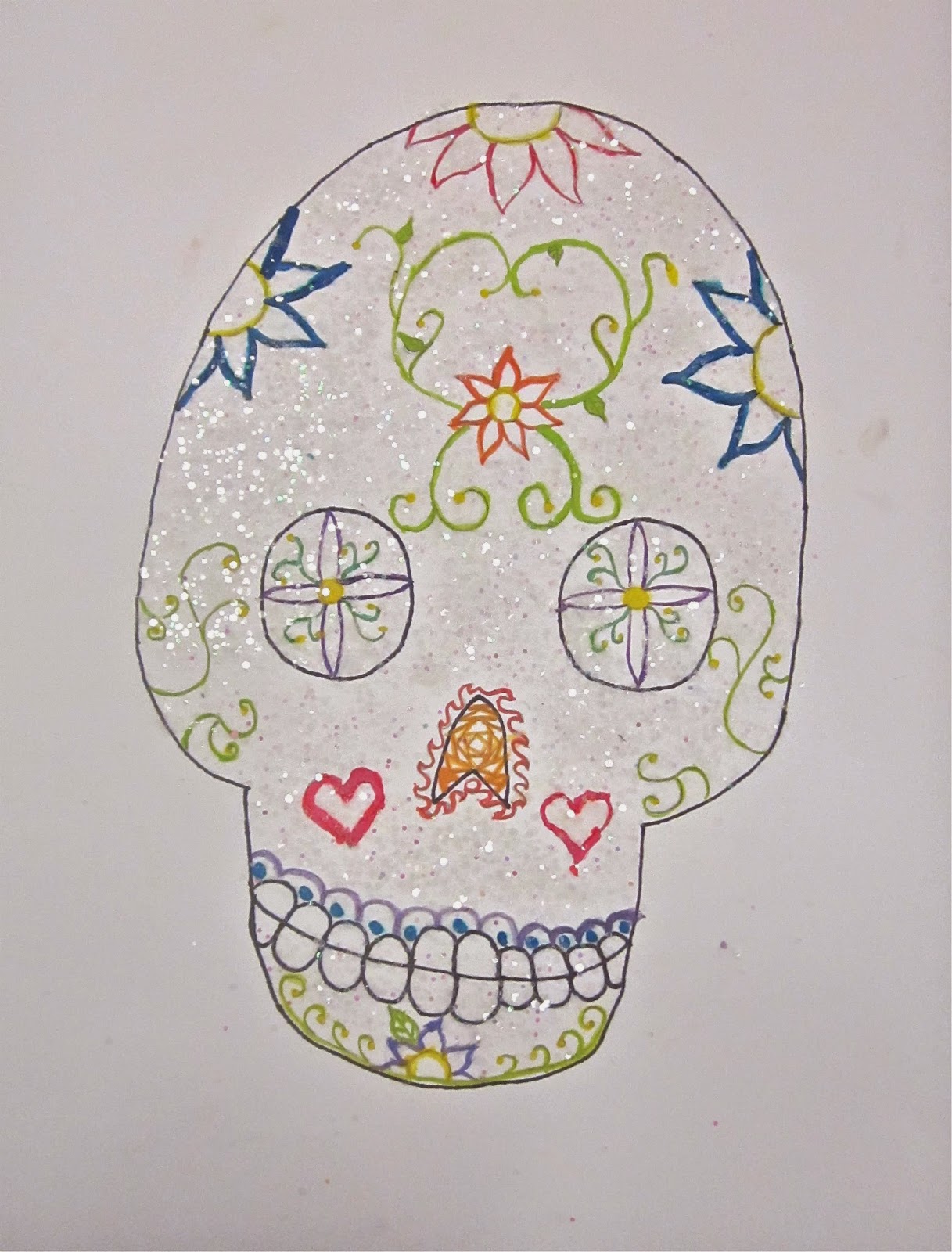 Student Art Gallery: Sugar Skull Paintings 2014