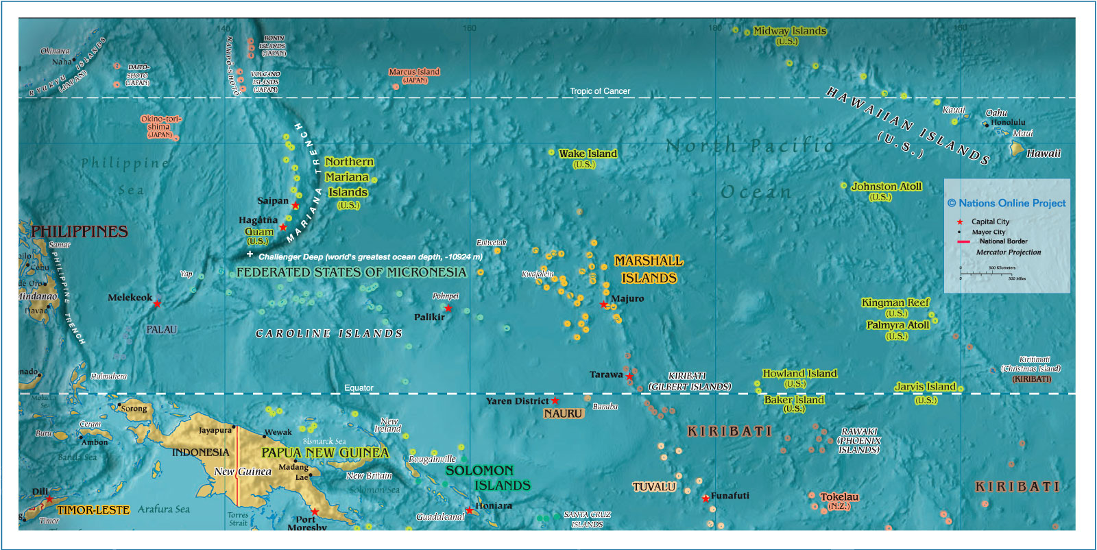 MICRONESIA - GEOGRAPHICAL MAPS OF MICRONESIA ~ Klima Naturali™