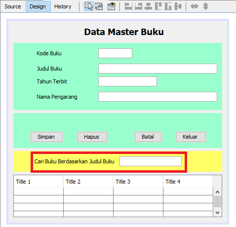 Koneksi Database Mysql dan CRUD Java NetBeans : Koding Cari dan Tampil Record Java Netbeans