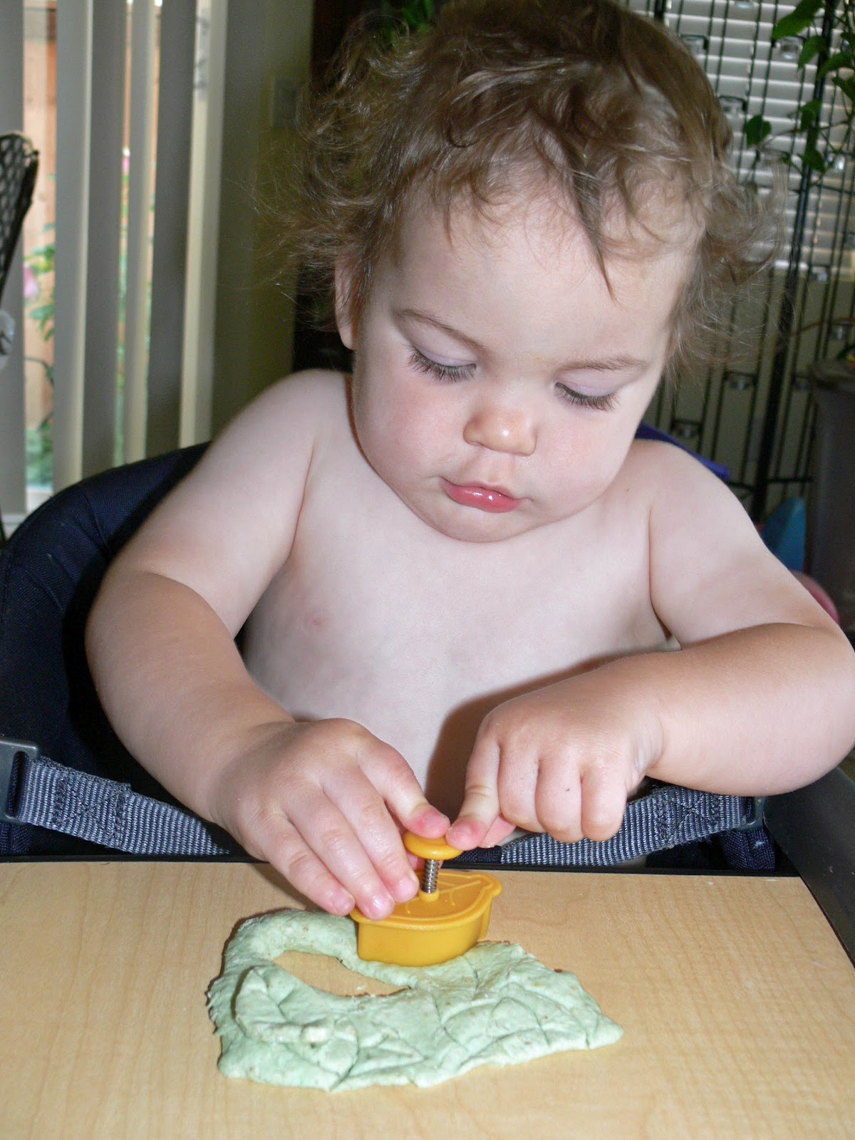 Enjoying Oatmeal Play Dough - Capri + 3