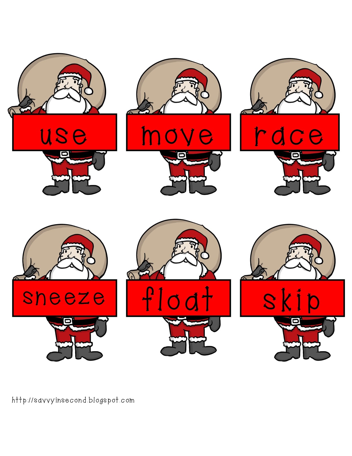 Savvy in Second: Christmas Literacy Centers