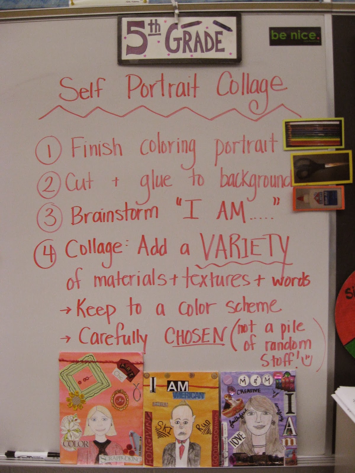 Jamestown Elementary Art Blog: 5th Grade Self Portrait Collage