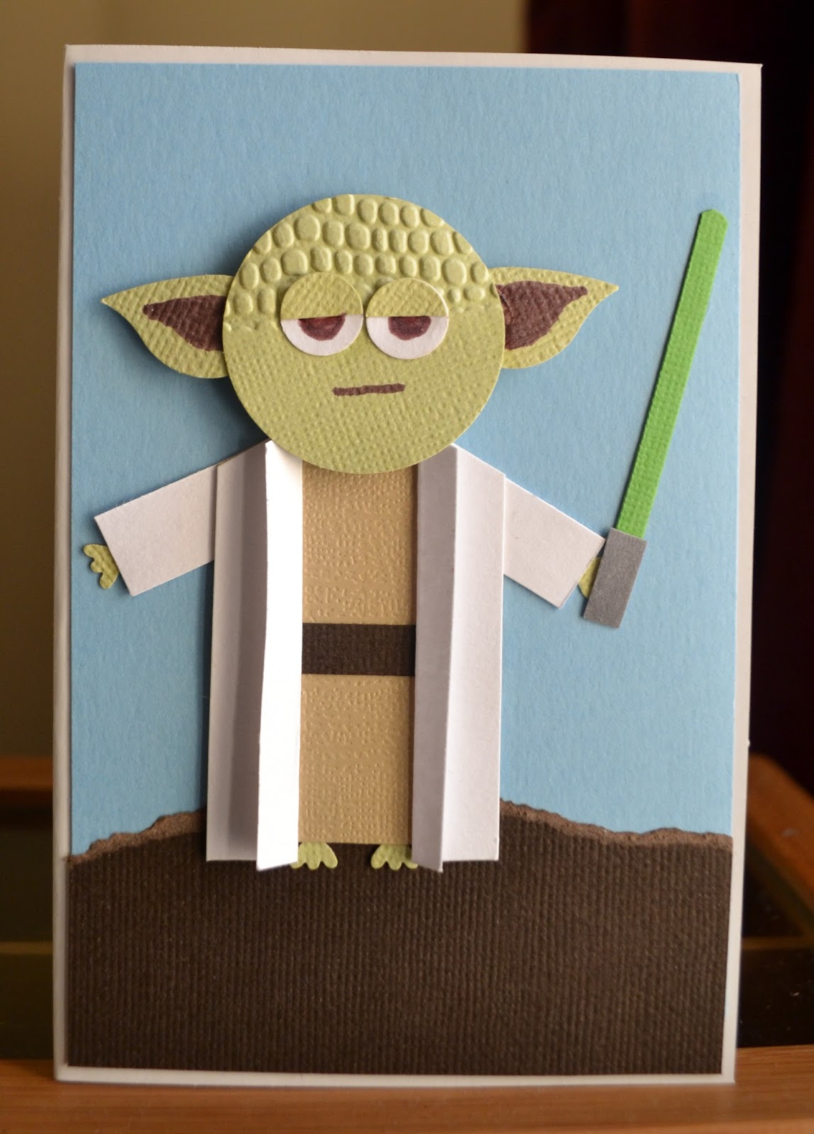 Little Miss Scrappy - Confessions of a Scrap Addict: Yoda punch art card