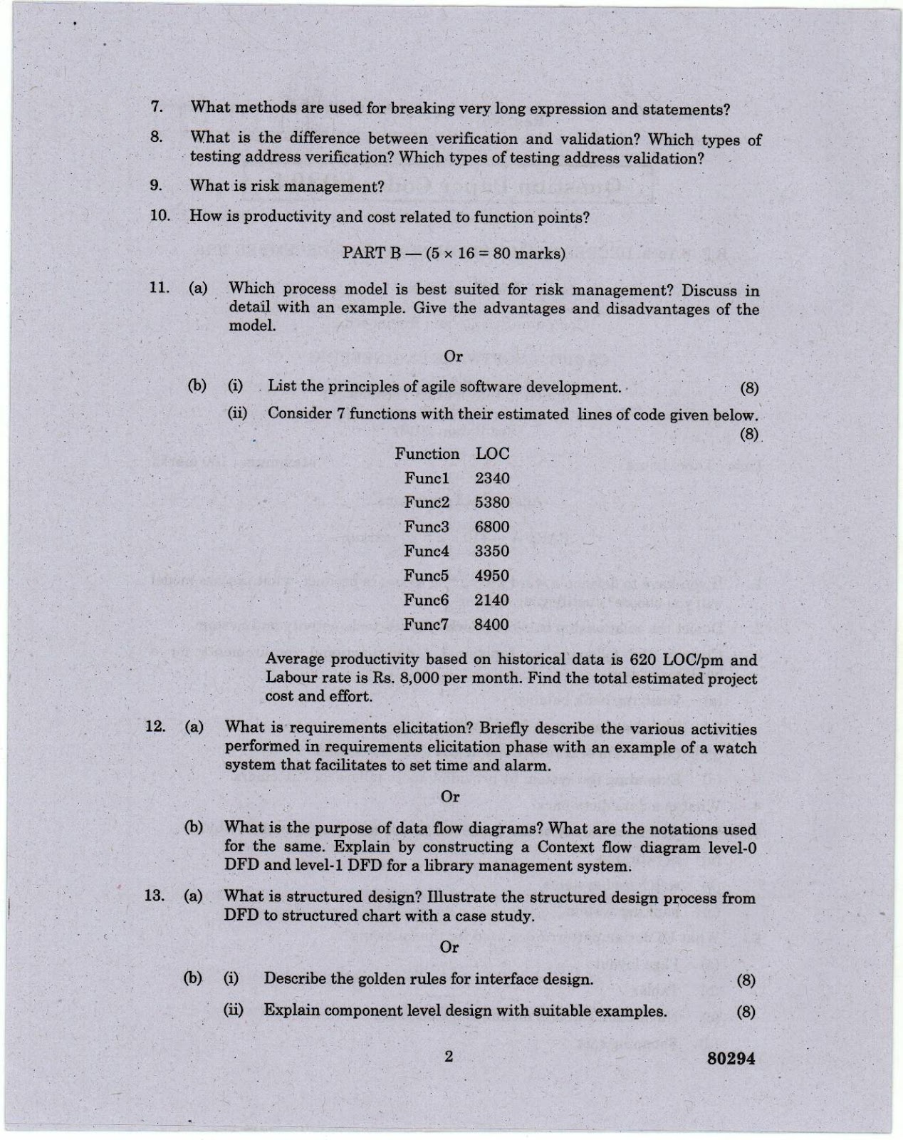 CSE Notes : SEM IV Question Papers 2016