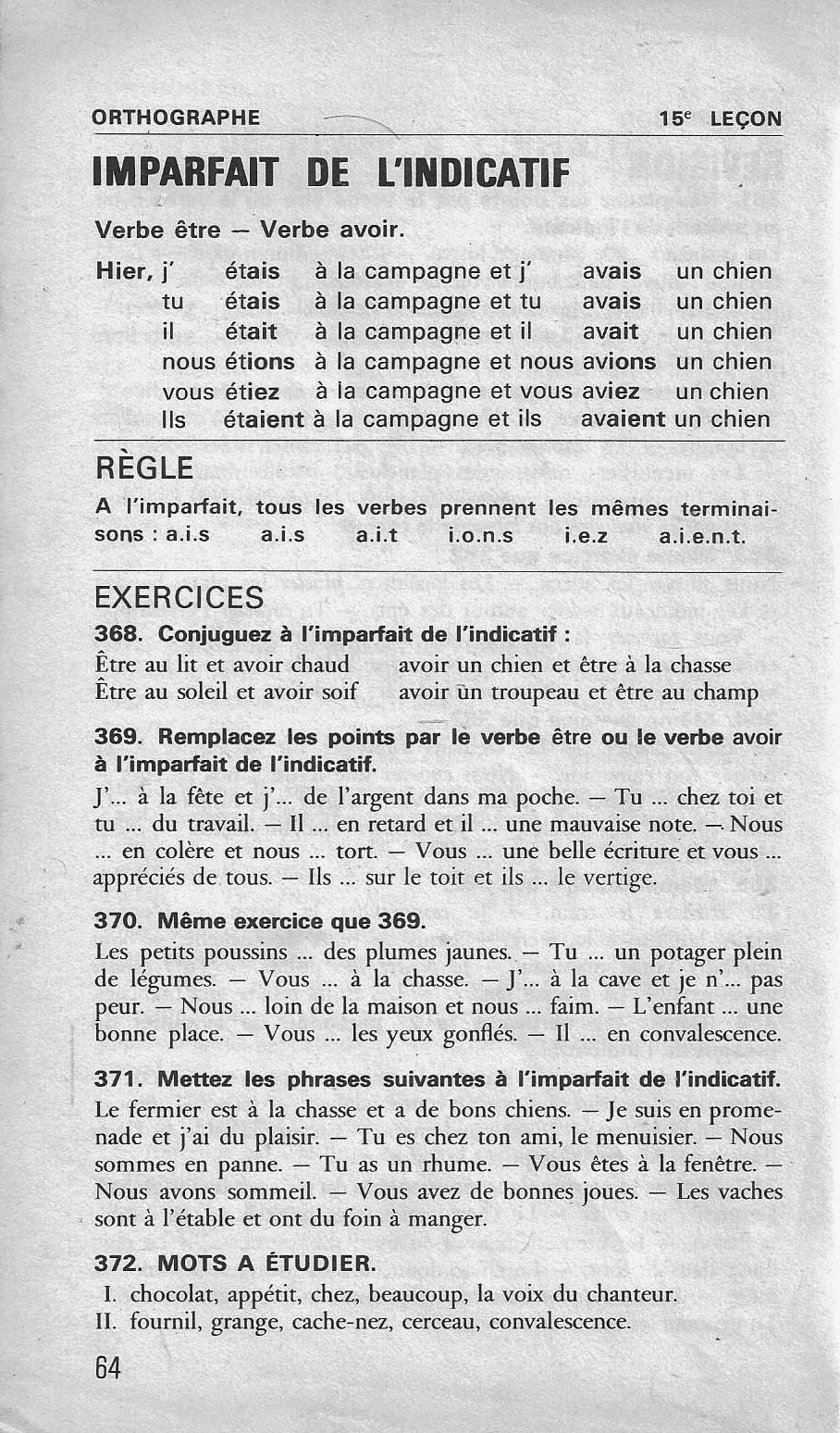école : références: 15 à 23 Imparfait de l'indicatif (Bled CE-CM1 ...