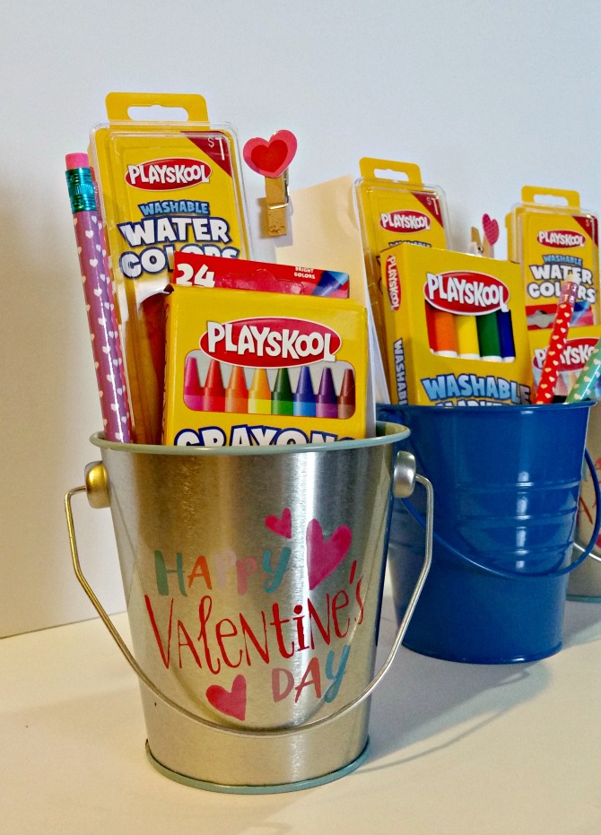 Practical Parenting Ideas: Valentine's Day Art Bucket Gift